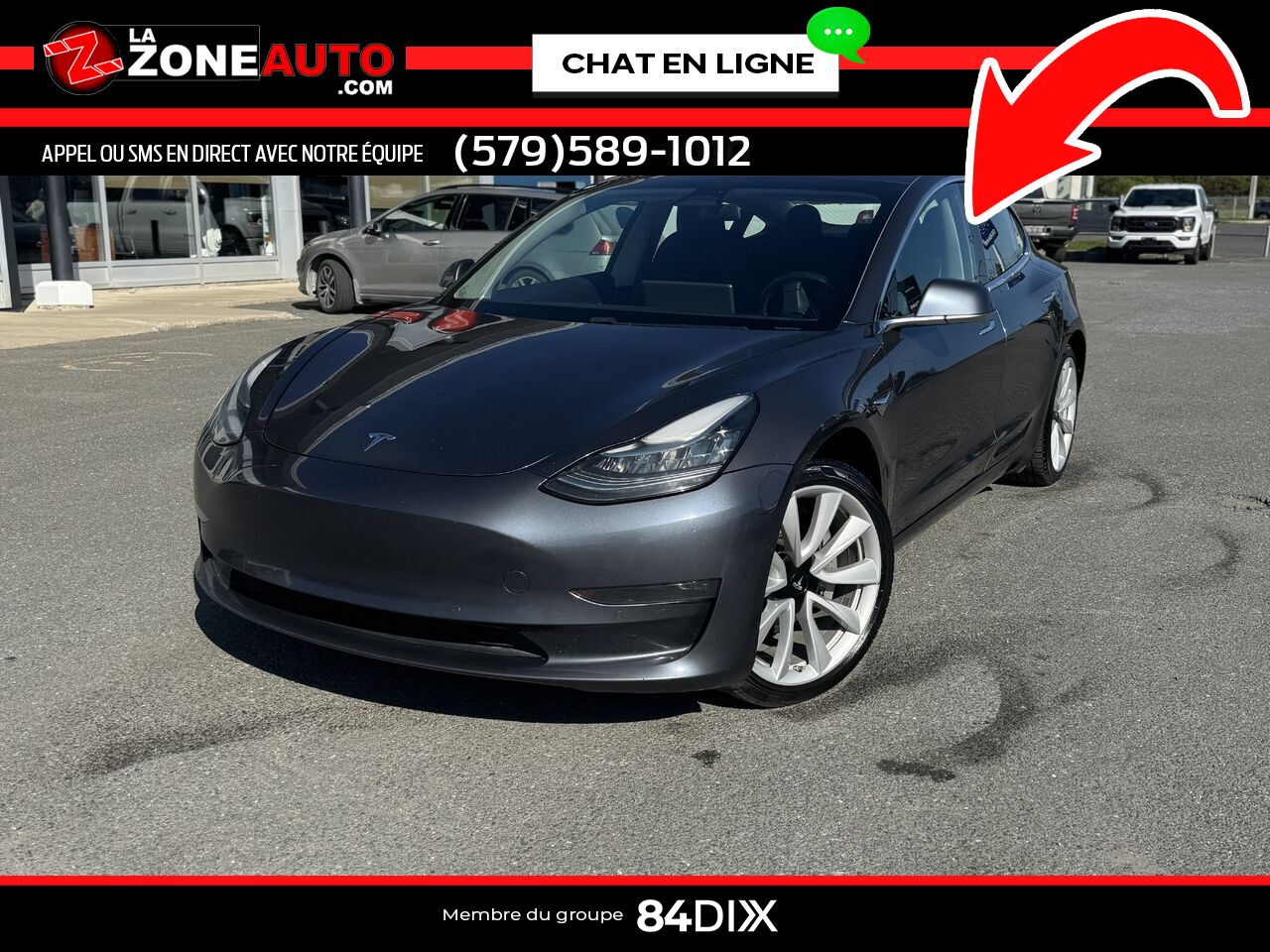 Tesla Model 3 2018 usagée de 204 000 km à vendre chez Otogo