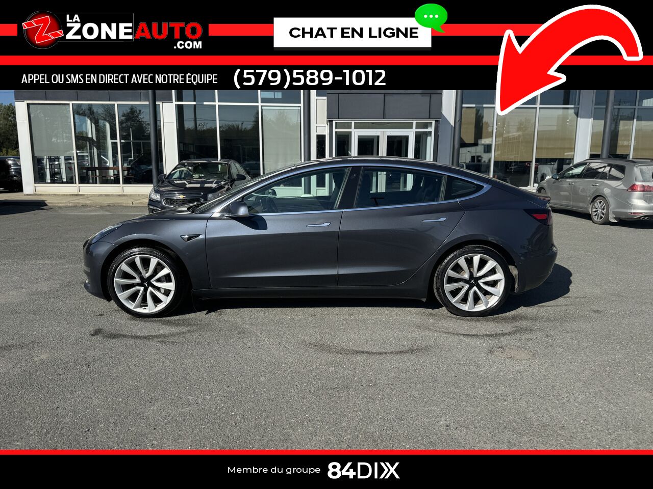 Tesla Model 3 2018 usagée de 204 000 km à vendre chez Otogo